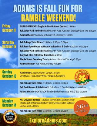 CANCELLED - RAMBLEFEST | Adams MA